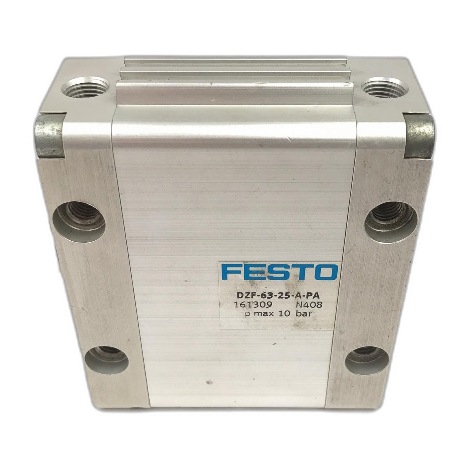 FESTO DZF-63-25-A-PA 161309 N408 Flat Cylinder Used in stock at PLC2DAY ...